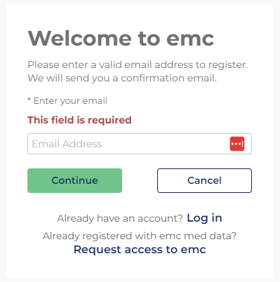 Registering For an Account on the emc